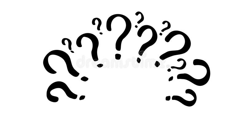 Question Mark Circle Around Concept Doodle Hand Drawn Frame. Question ...