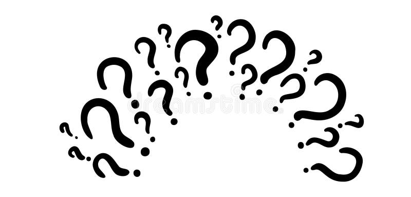 Question Mark Circle Around Concept Doodle Hand Drawn Frame. Question ...