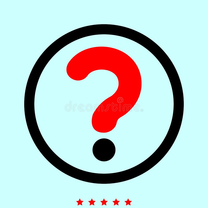 Question Mark in a Circle it is Color Icon . Stock Vector ...