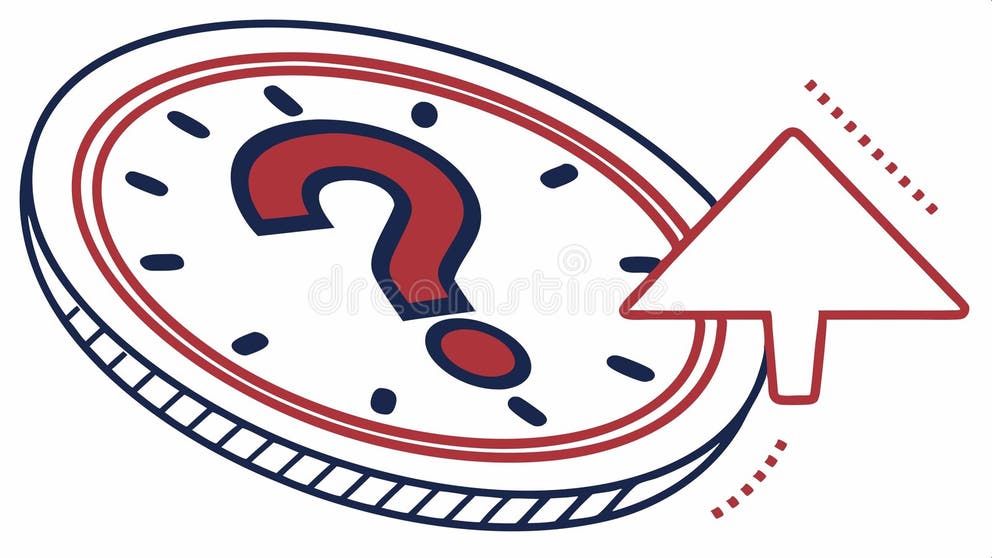 Question Mark Clock, Time and Urgency Concept Vector Design Generative ...