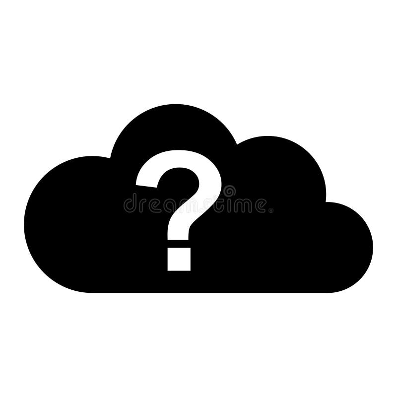 Question Mark and Cloud As Vector Illustration Stock Vector ...