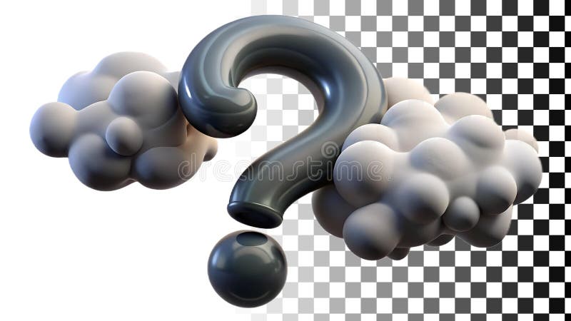 Question Mark Cloud, Confusion, Uncertainty, Doubt, Thinking. Png ...
