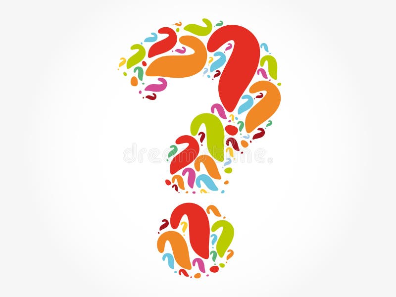 Question Mark Cloud Formed from Many Question Marks Collage Stock ...