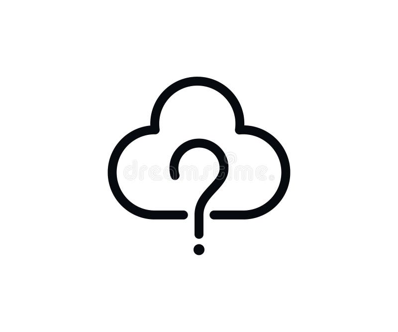 Question Mark Cloud Icon Vector Logo Template Stock Vector ...