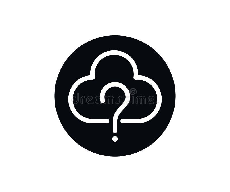 Question Mark Cloud Icon Vector Logo Template Stock Vector ...