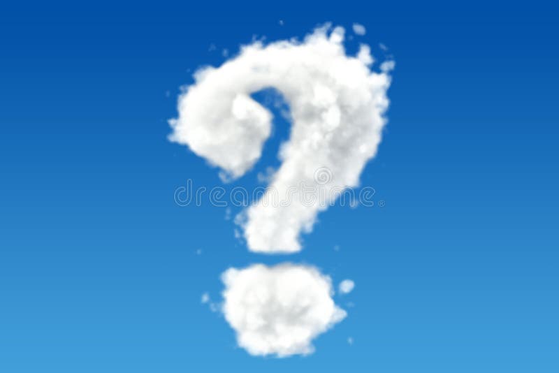 Question Mark from Clouds in the Sky. 3D Rendering Stock Illustration ...