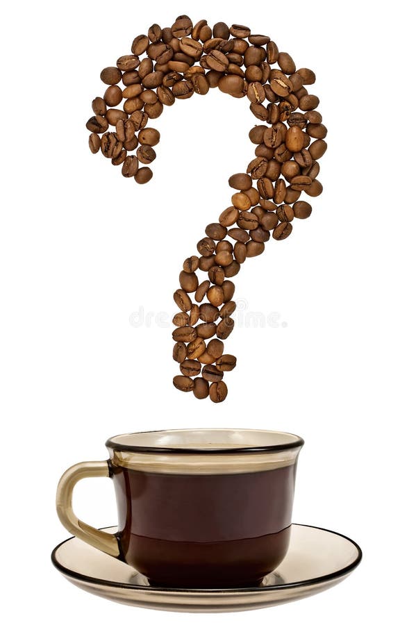 Coffee cup questions stock image. Image of foam, breakfast - 38748813