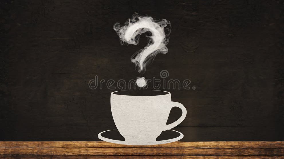 Question Mark Coffee Cup stock illustration. Illustration of question ...