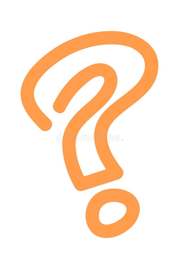 Question Mark Color Doodle Drawing Stock Vector - Illustration of ...