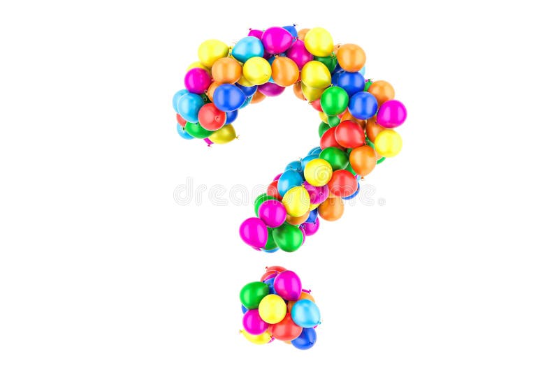 Balloons with Question-mark Symbols Stock Illustration - Illustration ...