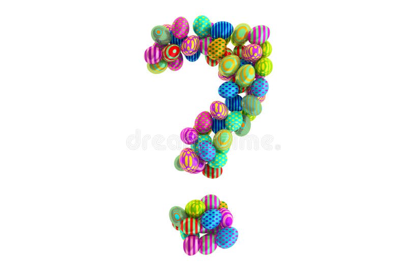 Easter question mark stock vector. Illustration of nature - 4568563