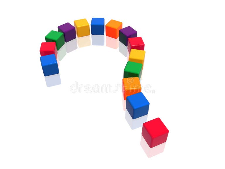 Question-mark in colour stock illustration. Illustration of agreement ...