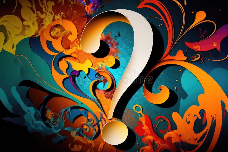 A Question Mark on a Colourful Abstract Background. Created with ...