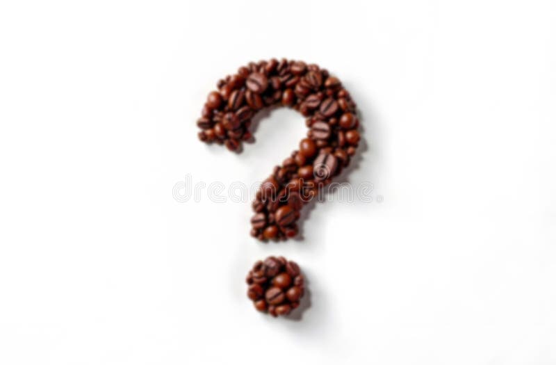 Question Mark Composed of Coffee Beans Symbolizes Uncertainty and ...