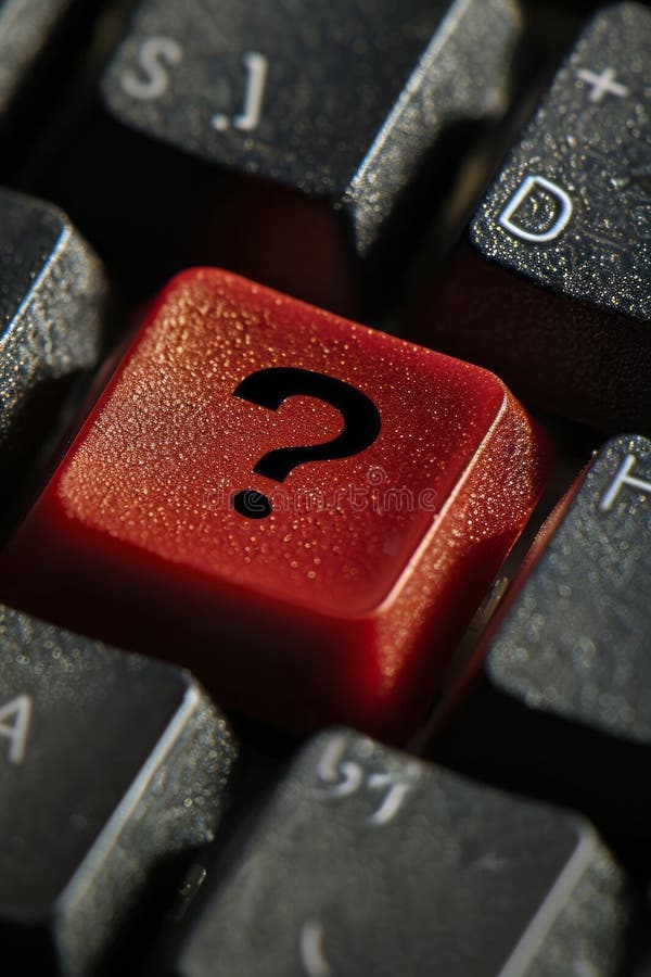 Question Mark on Computer Keyboard. FAQ Concept. Selective Focus Stock Photo - Image of tech ...