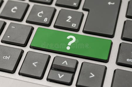 Question Mark on Computer Keyboard Stock Image - Image of idea ...