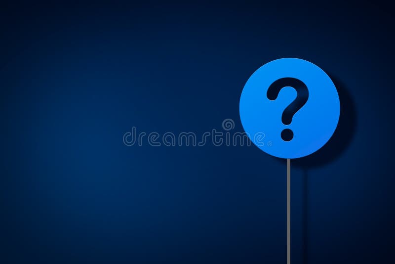 Question Mark Concept on Blue Background, Digital Question Mark ...