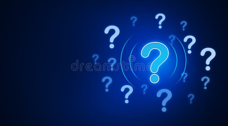 Question Mark Concept on Blue Background Stock Photo - Image of jigsaw ...