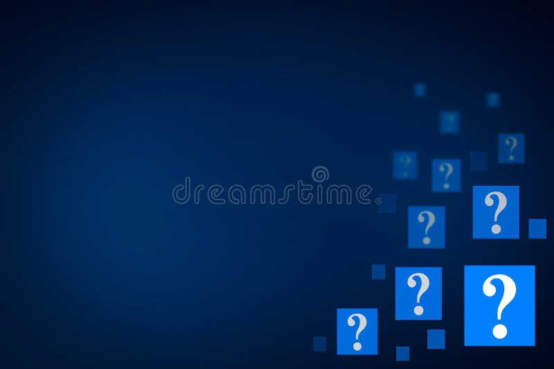 Question Mark Concept on Blue Background, Digital Question Mark ...