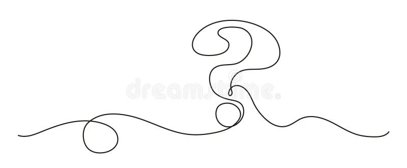 Question Mark Continuous Line Stock Illustrations – 988 Question Mark ...