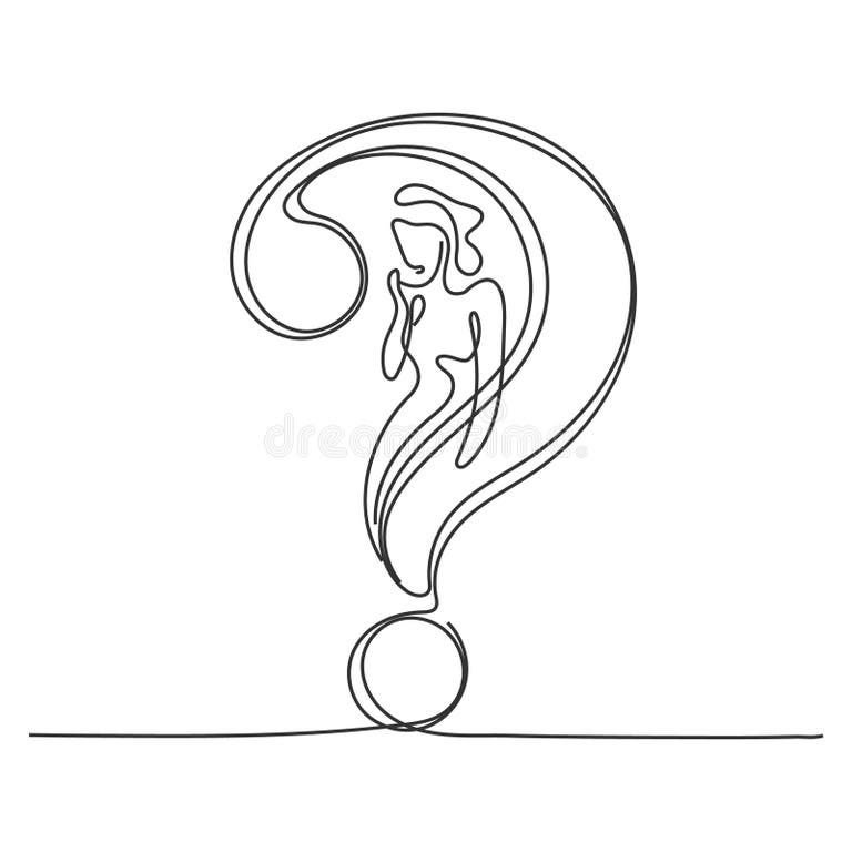 Question Mark Continuous Line Drawing Stock Illustrations – 813 ...
