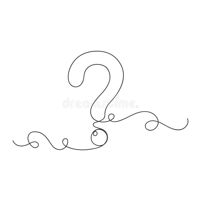 Question One Line Draw Stock Illustrations – 119 Question One Line Draw ...