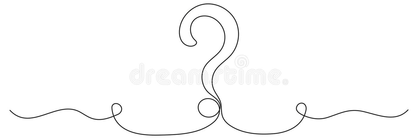 Question Mark Continuous Line Drawing Stock Illustrations – 813 ...