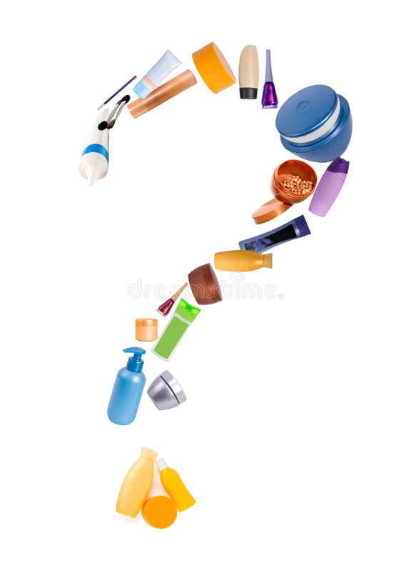 Question-mark Cosmetic Choice Stock Image - Image of exercising, bottle ...