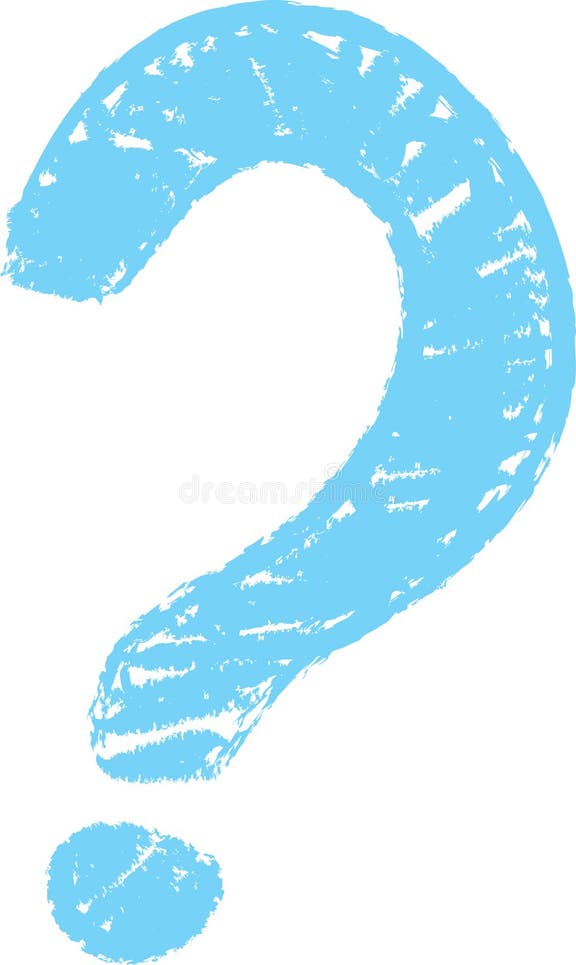 Question Mark Crayon Hand Drawn Stock Vector - Illustration of graphic ...