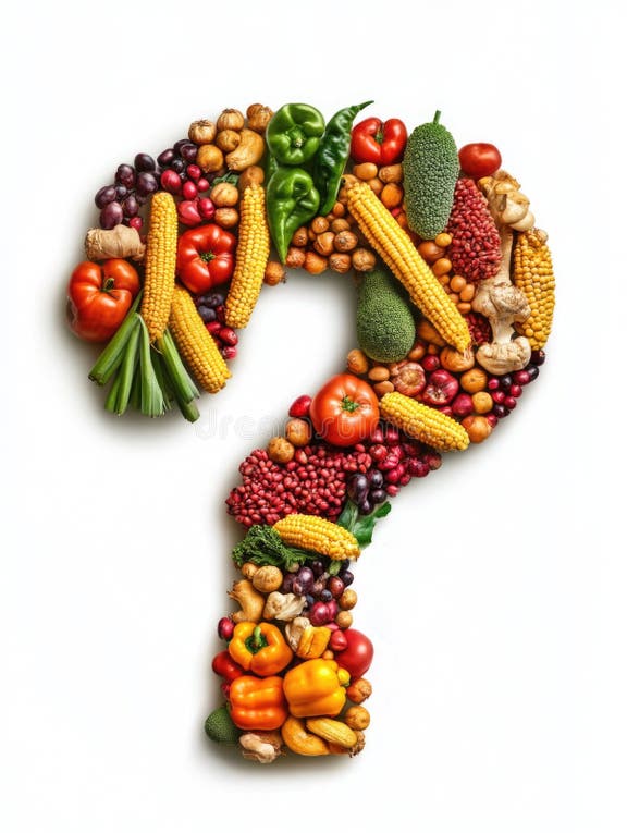 Question Mark Created with Vegetables Stock Photo - Image of food ...