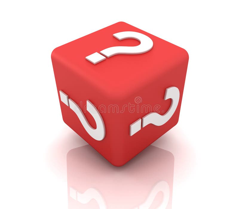 Question mark cube stock illustration. Illustration of text - 23022239