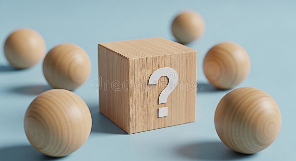 Wooden Cube Uncertainty Stock Illustrations – 441 Wooden Cube ...