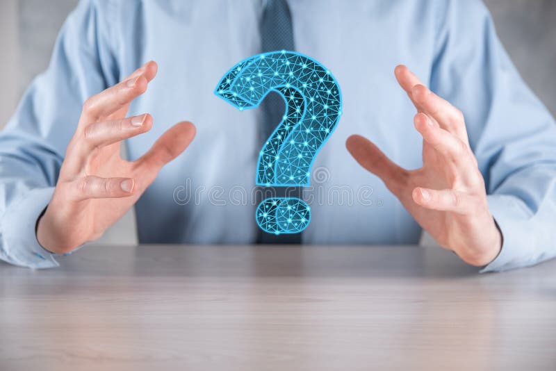 Question Mark. 3d Abstract on Dark Background with Dots and Stars. Ask ...