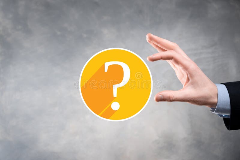 Question Mark. 3d Abstract on Dark Background Flat Icons with Long ...