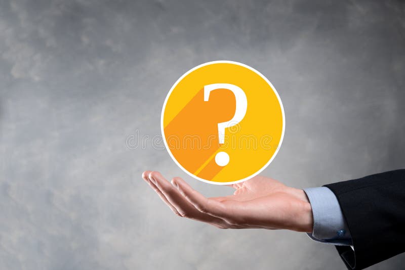 Question Mark. 3d Abstract on Dark Background Flat Icons with Long ...