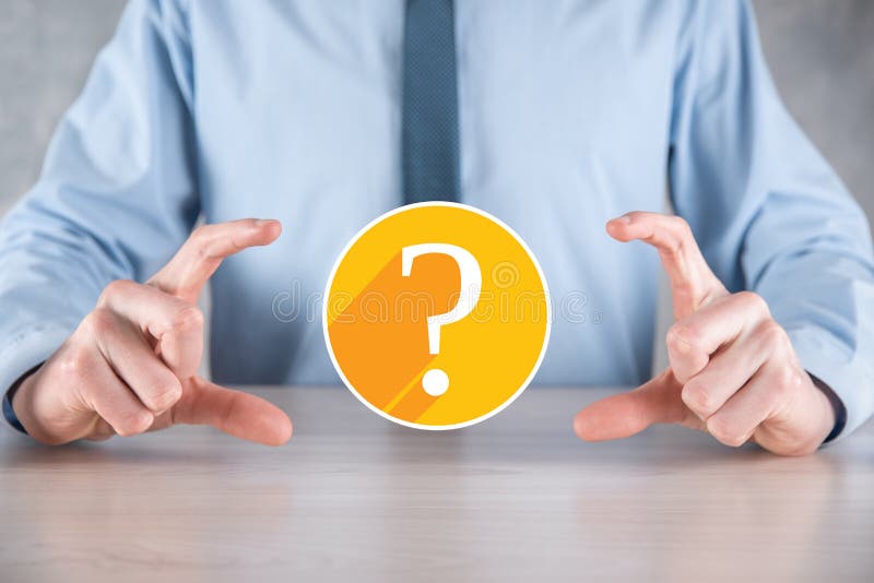 Question Mark. 3d Abstract on Dark Background Flat Icons with Long ...