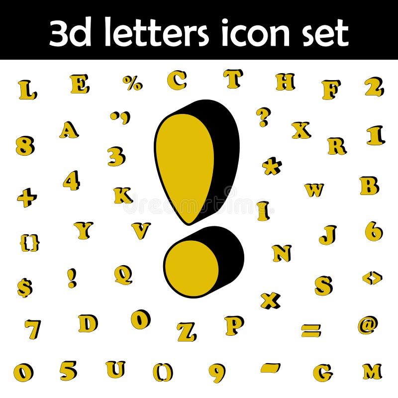 Question Mark, 3d Icon. 3D Words, Letters Icons Universal Set for Web ...