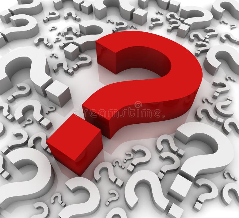 Question Mark 3d Illustration Stock Illustration - Illustration of help ...
