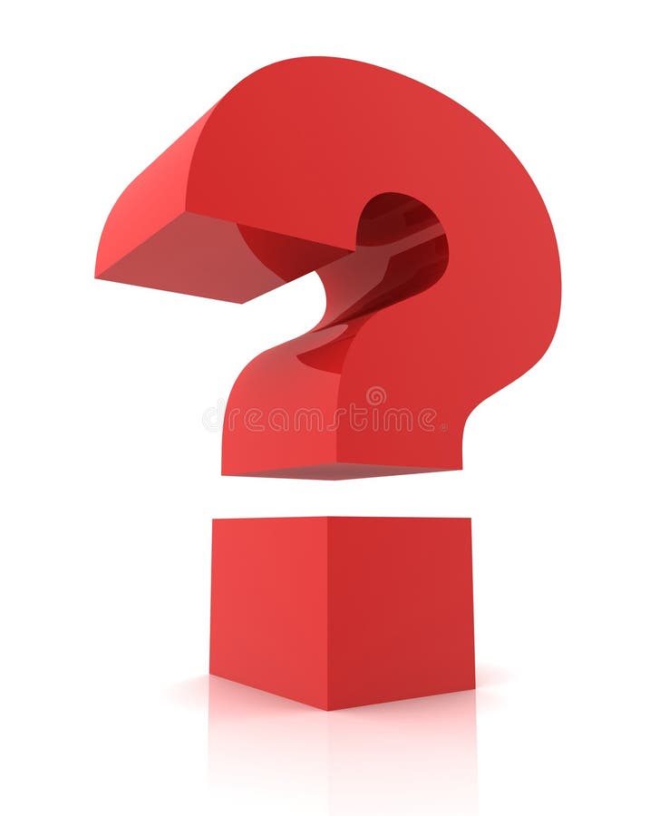 Question Mark 3d Illustration Stock Illustration - Illustration of ...