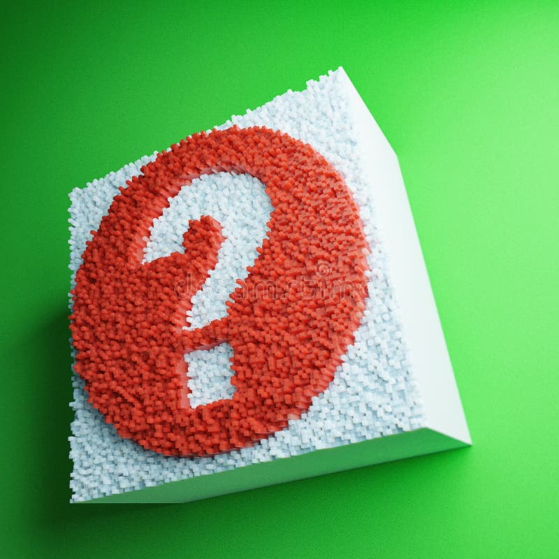 Question Mark in 3d Rendered Blocks Stock Illustration - Illustration ...