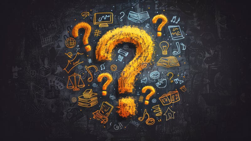 Question Mark on a Dark Background. Puzzle, Question, Task Concept ...