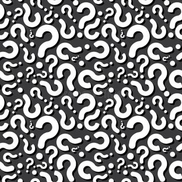 Question Mark Dark Shadow Seamless Pattern Stock Vector - Illustration ...