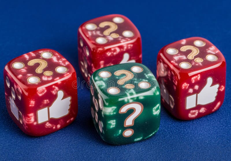 Question Mark Dice with Thumbs Up Symbols: High Quality Image Stock ...