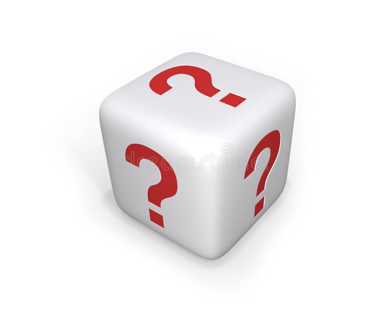 Question Mark Dice - XL stock illustration. Illustration of mark - 22815247