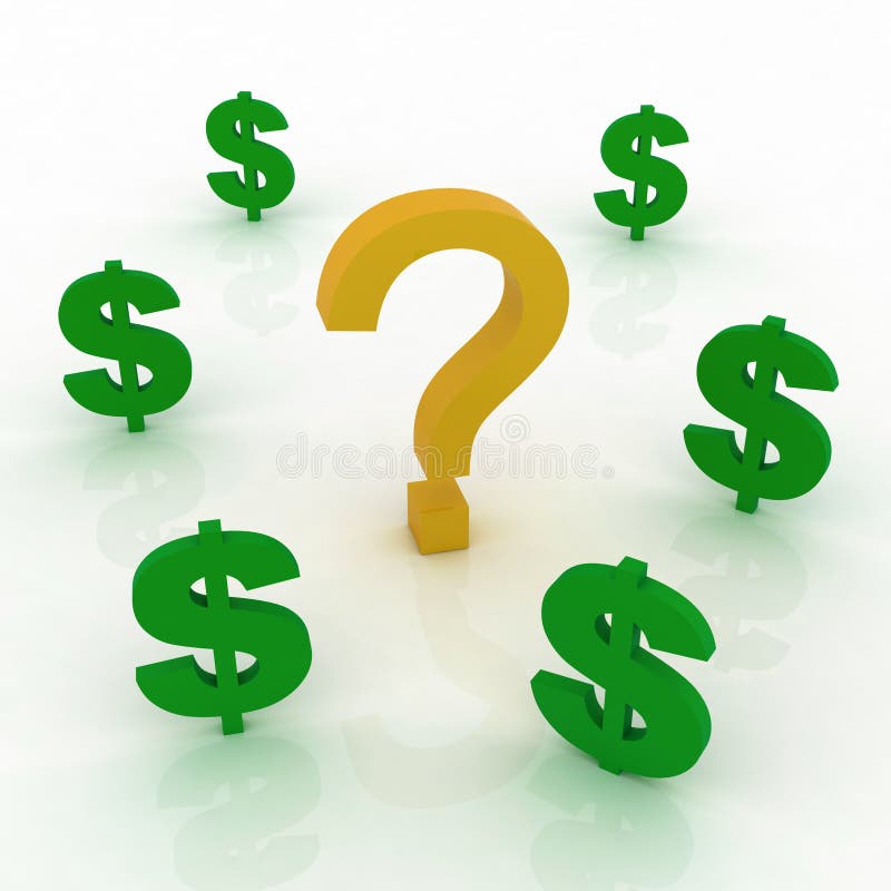 Dollar question mark stock illustration. Illustration of authority ...
