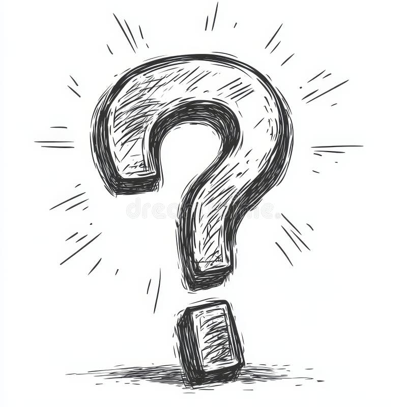 Question Mark Doodle Icon. Hand Drawn Sketch. Vector Illustration Stock ...