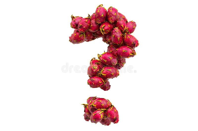 Question Mark from Dragon Fruits. 3D Rendering Stock Illustration ...