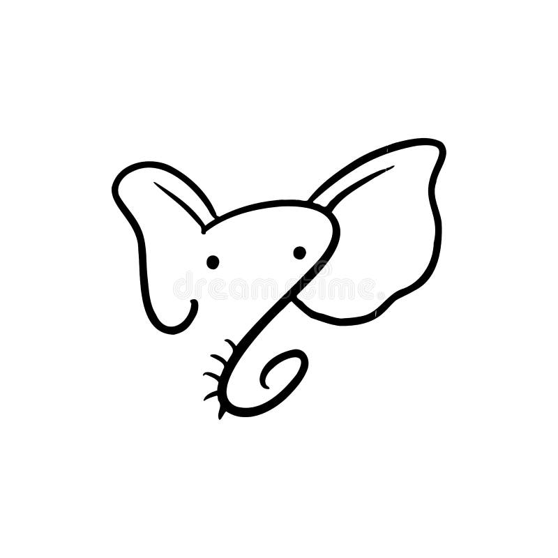 Question Mark Drawing, Elephant, Animal Vector Illustration Hand Drawn ...