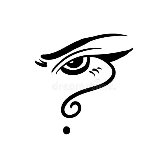 Question Mark Drawing, Makeup, Eyebrow, Eye Vector Illustration Hand ...