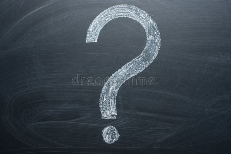 Question Mark Drawn in Chalk on a Blackboard Stock Image - Image of ...